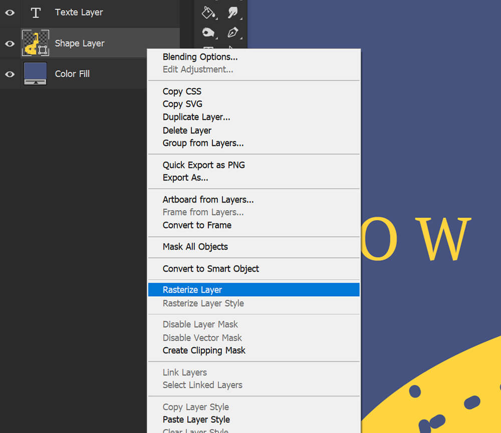 How To Rasterize In Photoshop